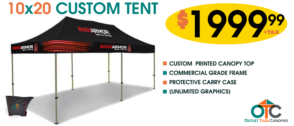 Custom Tent Packages - Outlet Tags Tentes